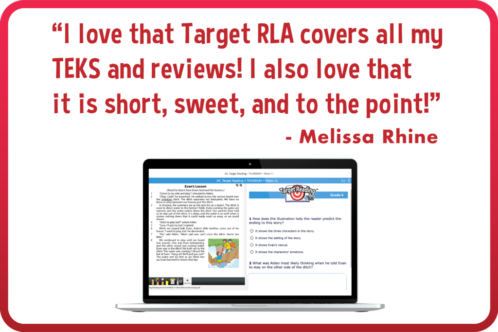Target RLA PLUS 1:1 – Lone Star Learning